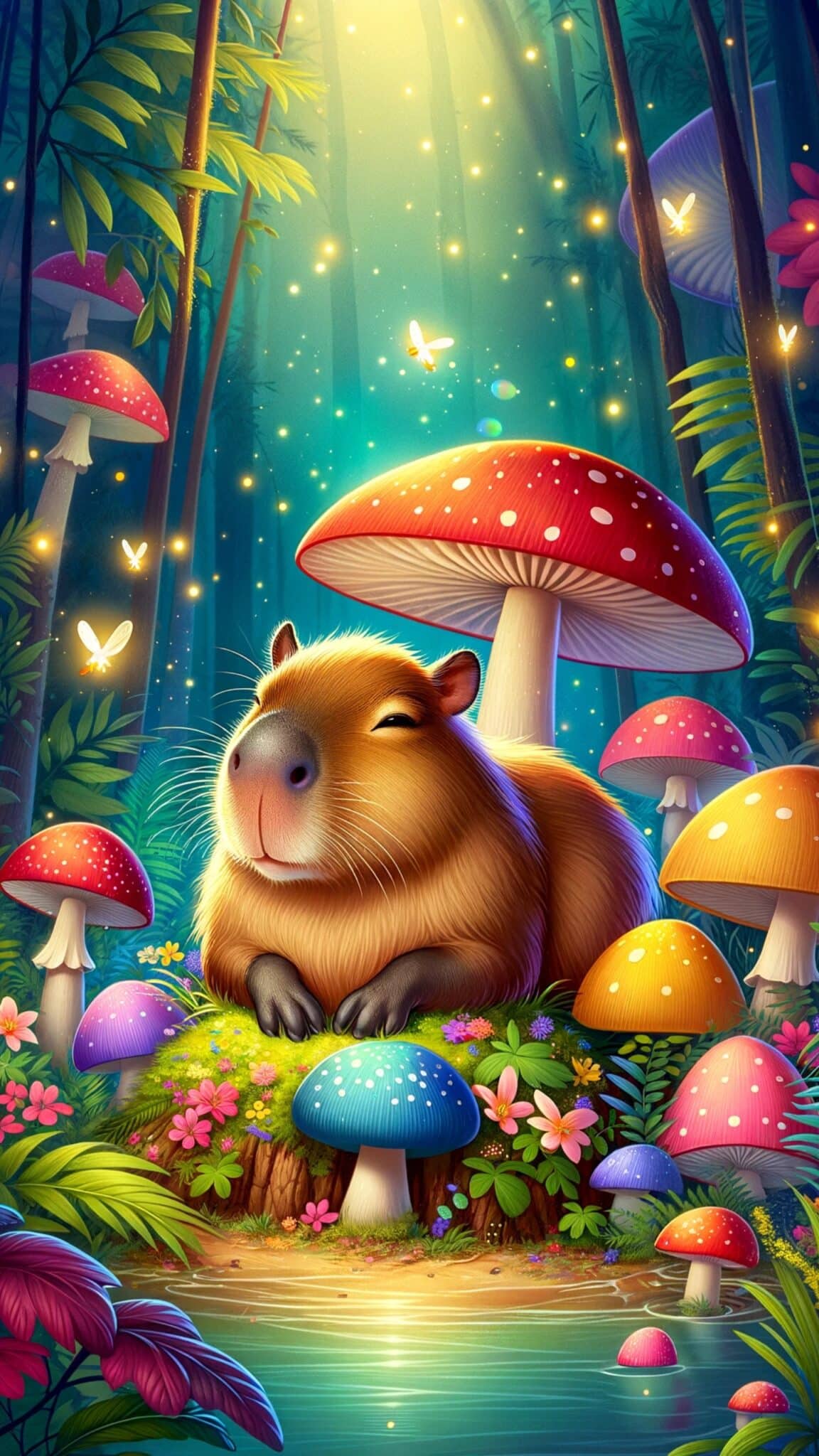 4k Capybaras Mobile Phone Wallpapers 1440x2560 Resolution