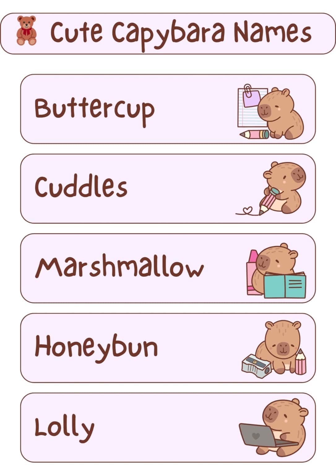 200 Capybara Names Cute Funny And Perfect For Your Pet 200 Capybara Names Cute Funny And Perfect For Your Pet