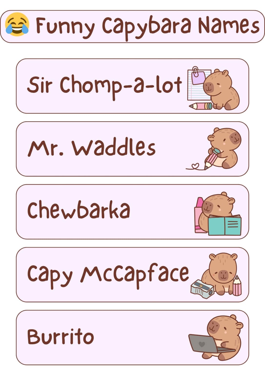 200+ Capybara Names | Cute, Funny and Perfect for Your Pet!