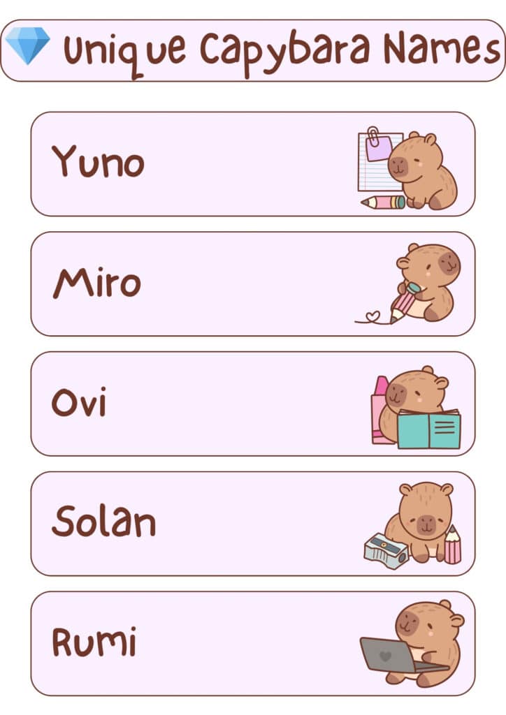 200+ Capybara Names | Cute, Funny and Perfect for Your Pet!