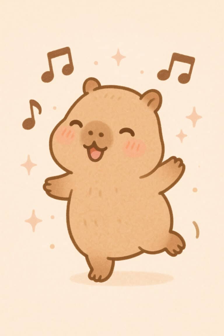 Capibara Animada Cute - CapyBara Mag